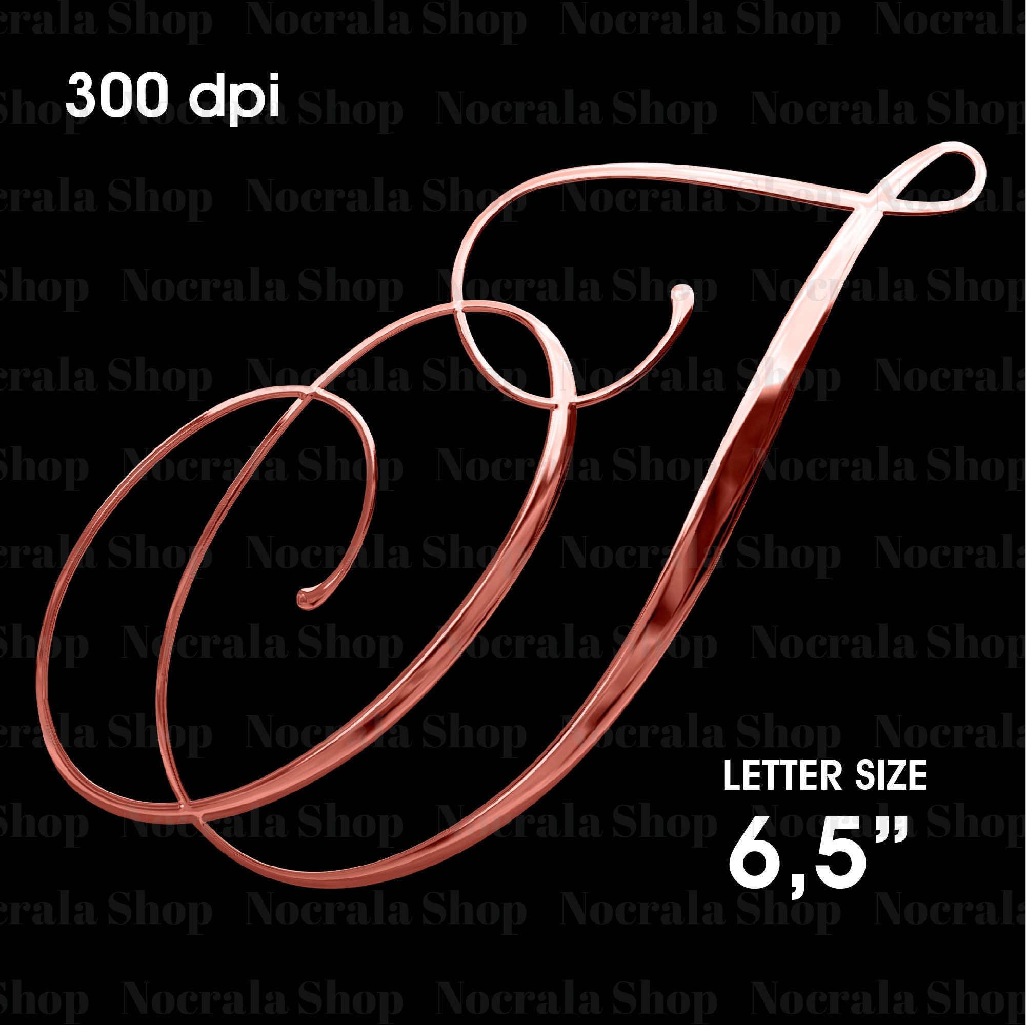 Rose Gold Chrome Cursive Alphabet Clipart, Rose Gold Cursive Letters ...