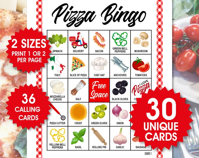 Printable Pizza Games, Pizza Bingo, Snap and Memory Game, Printable ...