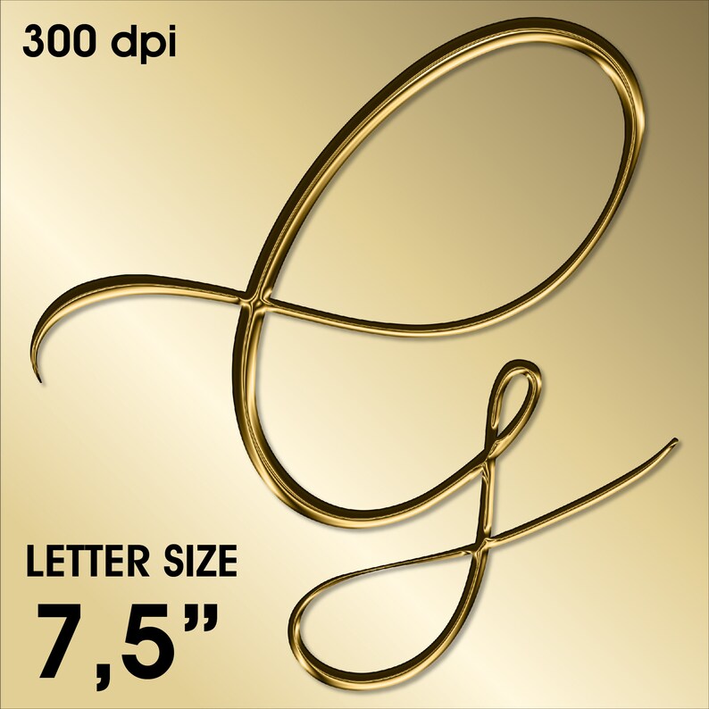 Gold Chrome Cursive Alphabet Clipart, PNG Clip Art, Gold Chrome Cursive ...