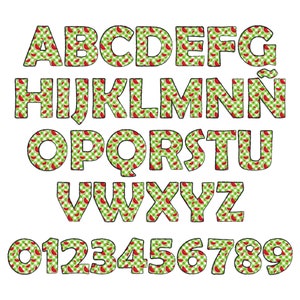 4 Watermelon Alphabets Clipart, PNG Digital Clip Art, Watermelon ...