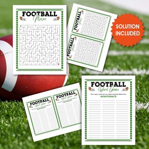 7 Printable Football Party Games for Kids & Adults, American Football ...