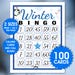 100 Winter Bingo Cards, 1 or 2 per Page, Winter Game, Winter Activity ...