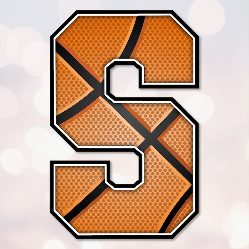 Basketball Alphabet Clipart, PNG Digital Clip Art, Basketball Letters ...