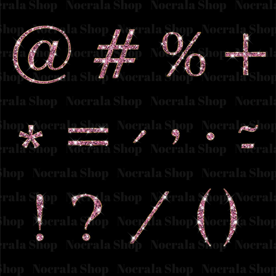 Pink Diamond Alphabet Clipart, PNG Digital Clip Art, Pink Diamond ...