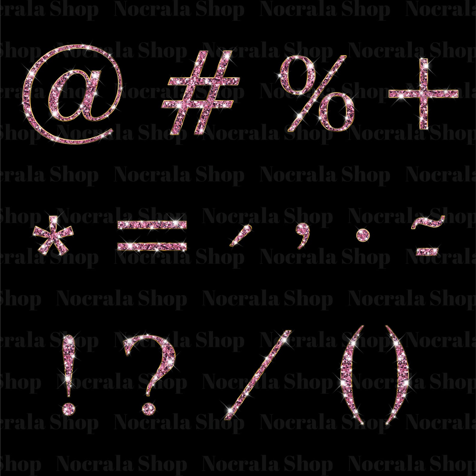 Pink Diamond Alphabet Clipart, PNG Digital Clip Art, Pink Diamond ...