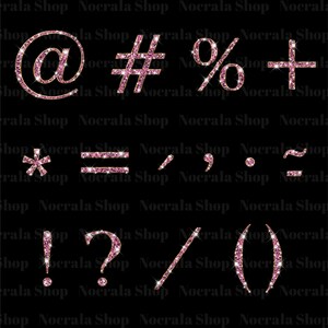 Pink Diamond Alphabet Clipart, Glam Letters, Numbers, Symbols (PNG ...