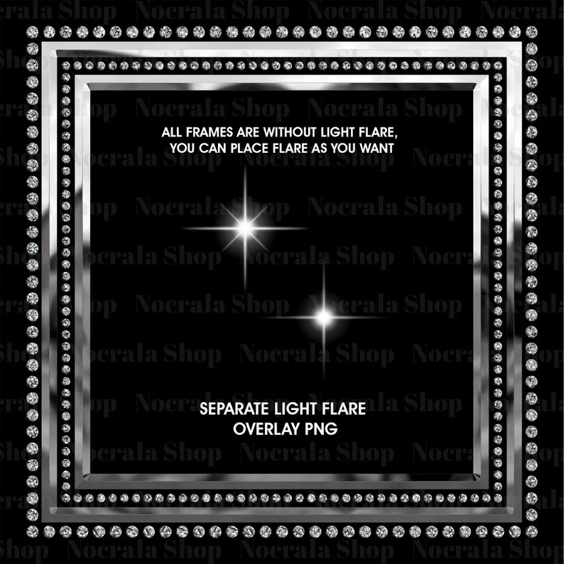 Diamond & Silver Frames Clip Art, Luxury PNG (digital Download) - Etsy