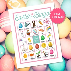 30 Easter Bingo Cards, Easter Party Game, Easter Activity for Kids ...