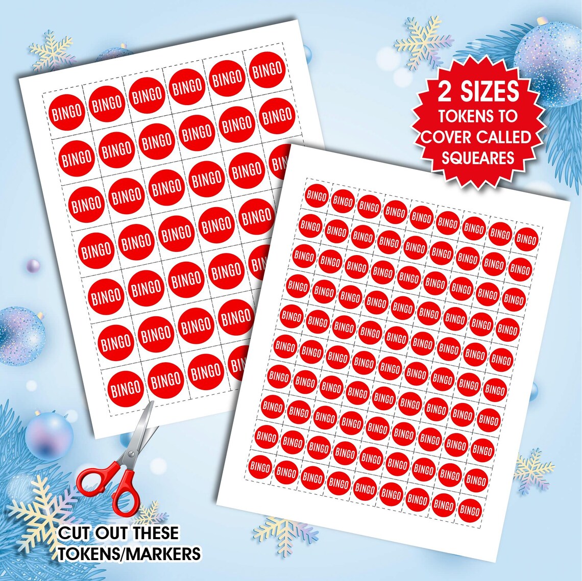 Christmas Bingo Game, 60 Unique Cards, Holiday Party (PDF) - Etsy