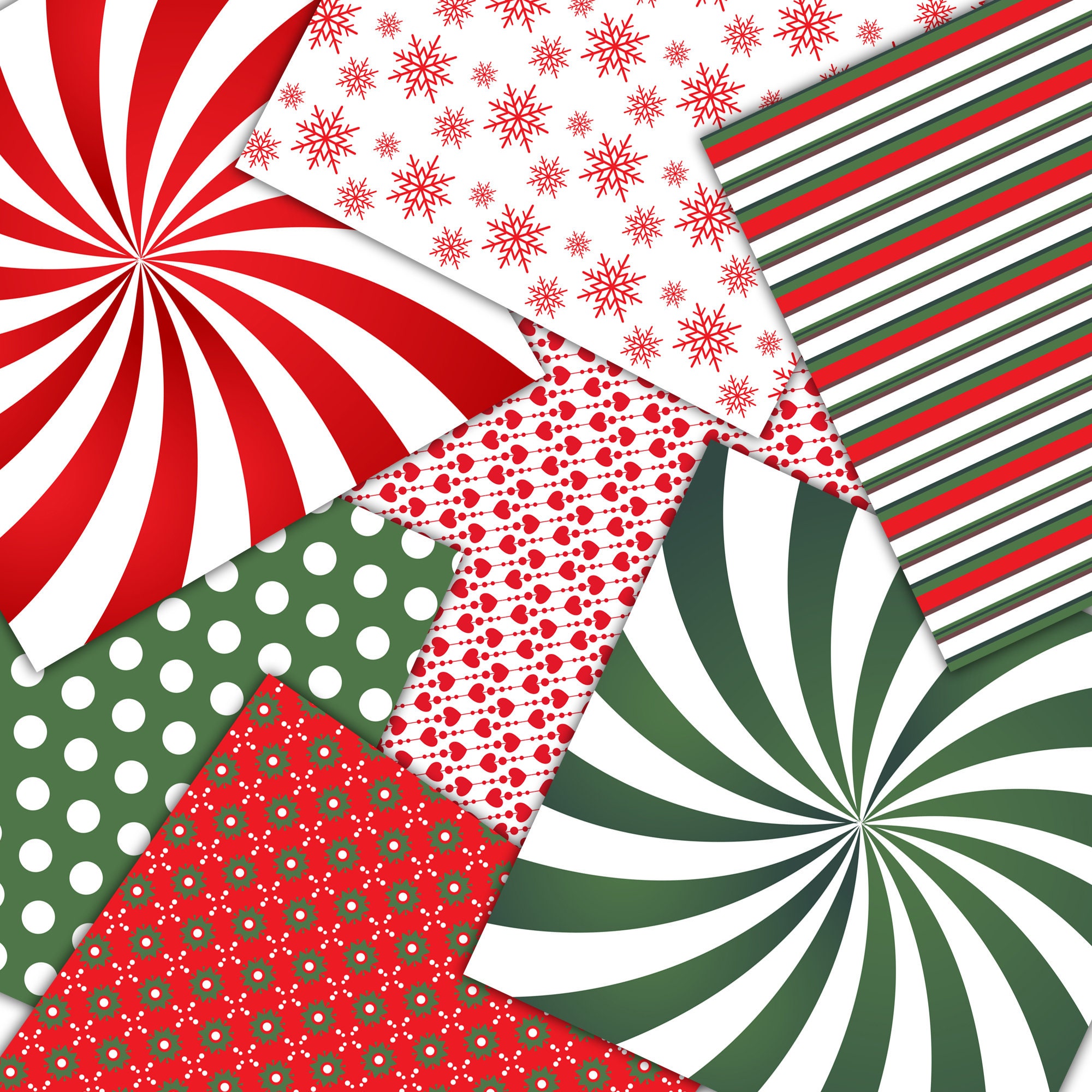 Essential Christmas Digital Paper, Christmas Backgrounds, Bundle Sheets ...