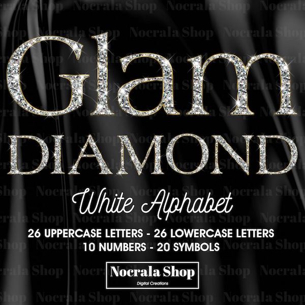Glam Alphabet Clipart - Etsy