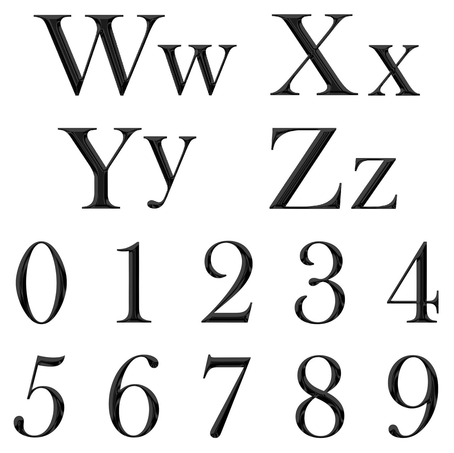 Black Chrome Alphabet Clipart, High Shine PNG Letters (digital Download ...
