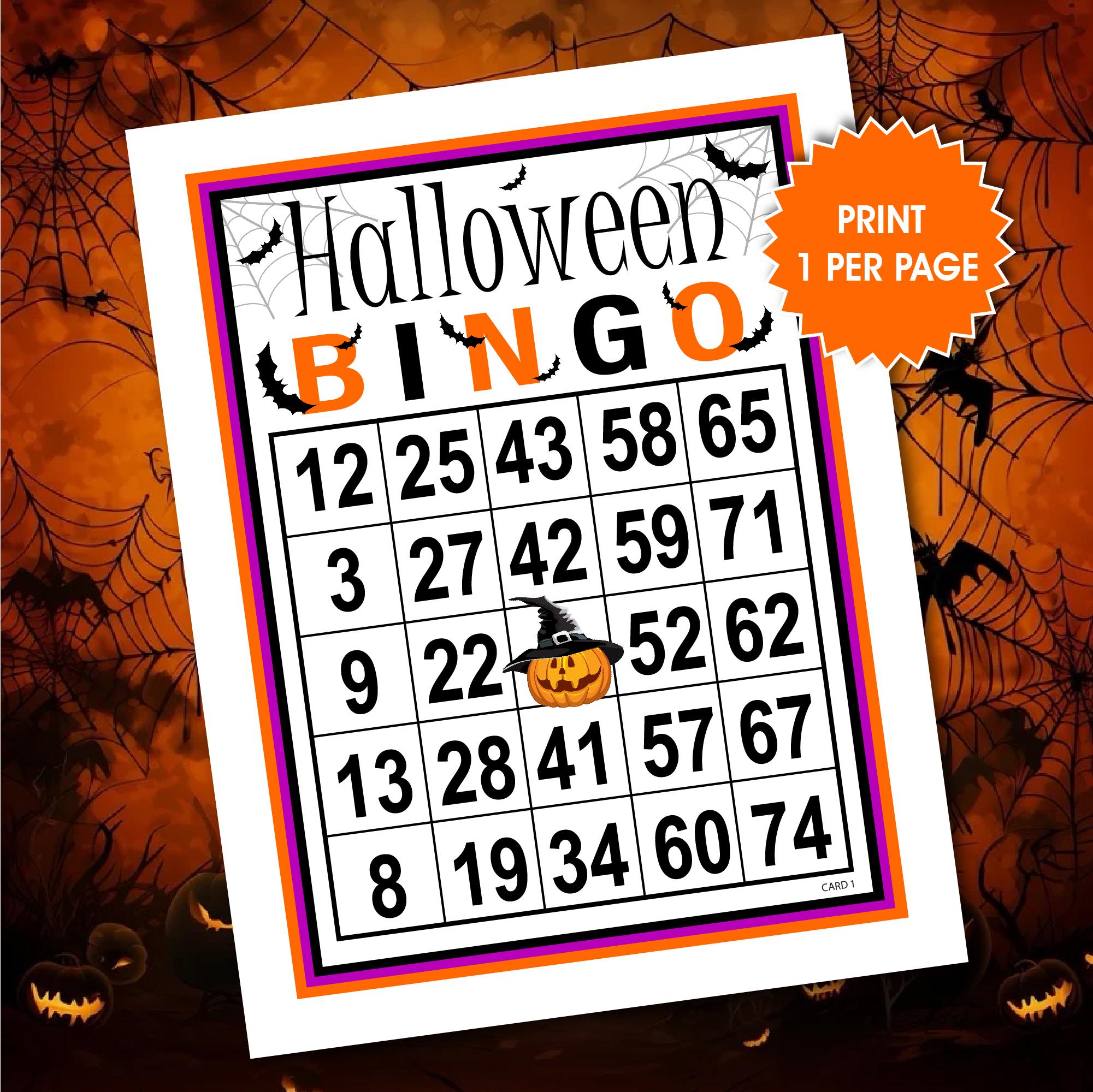 200 Halloween Bingo Cards, Kids & Adults Party Game (digital Download ...
