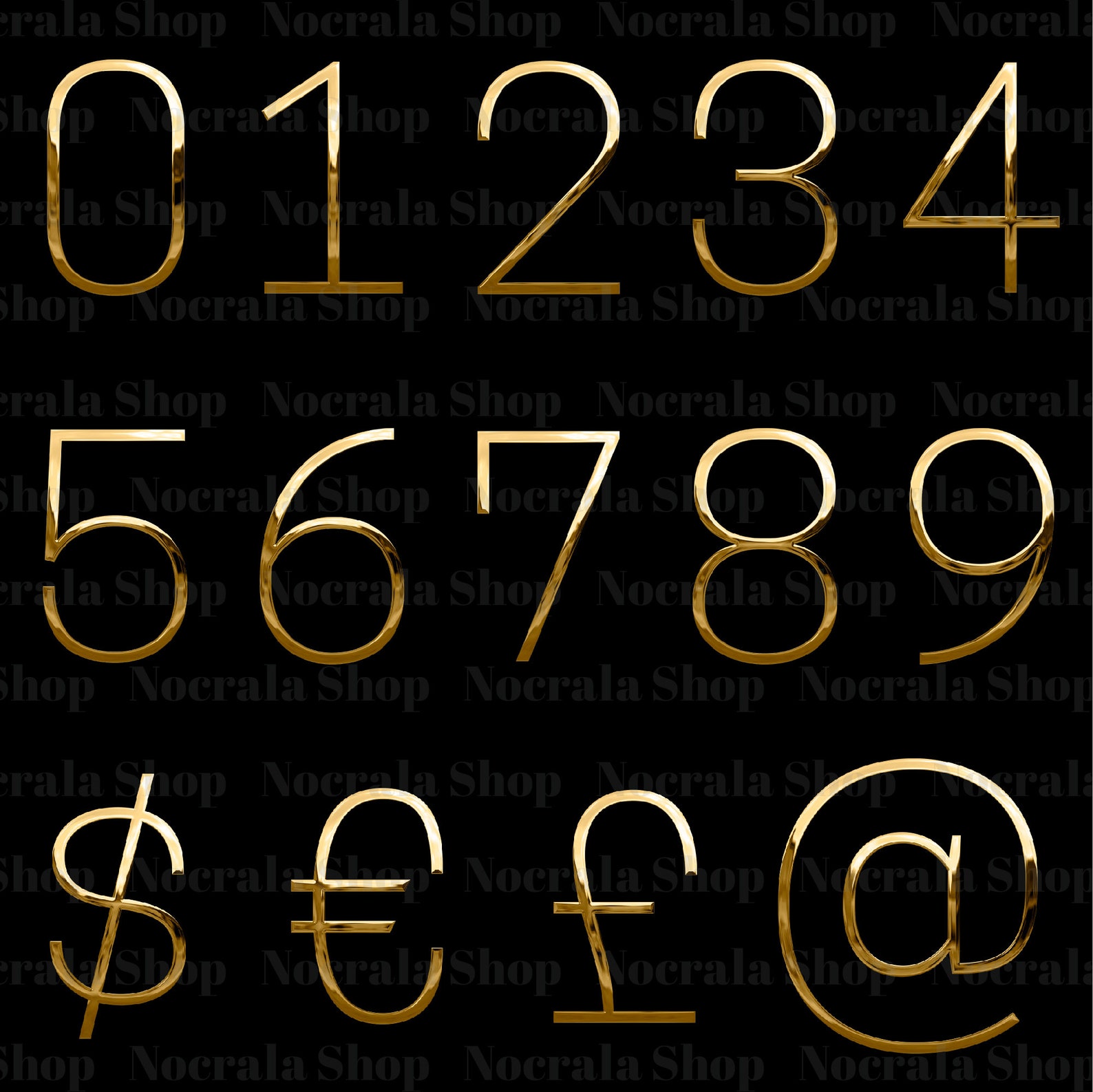 Gold Chrome Alphabet Clipart, High Shine Letters (PNG Digital Download ...
