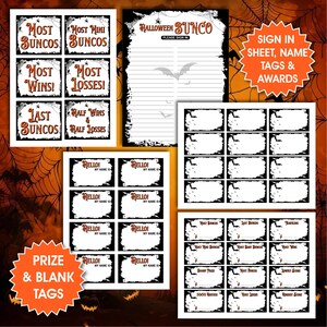 Halloween Bunco Party Game Bundle, Spooky Printable (PDF) - Etsy