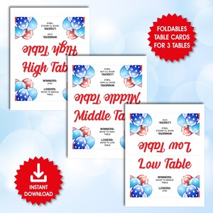 4th of July Bunco Game Bundle, Patriotic Party (printable PDF) - Etsy