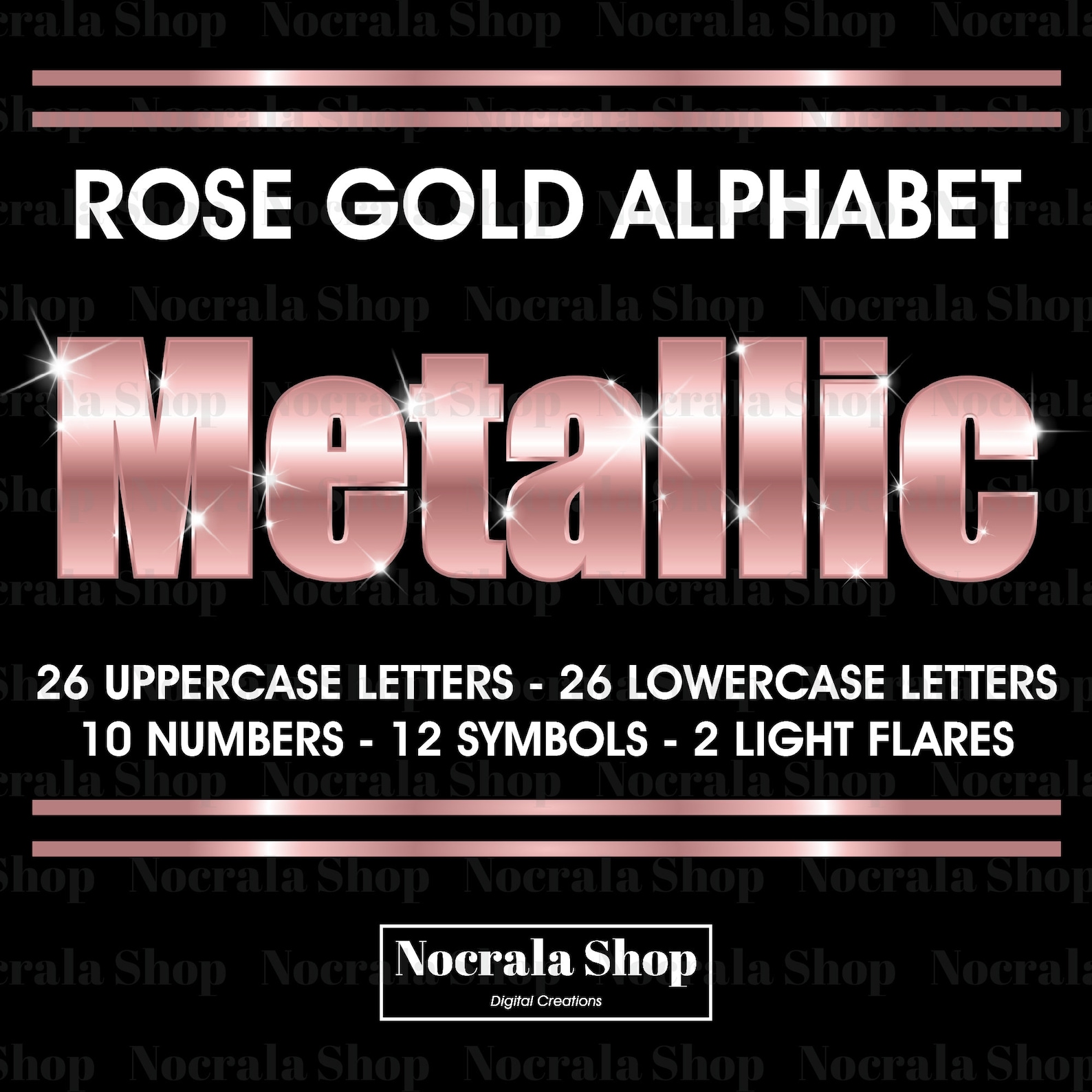 Rose Gold Metallic Alphabet Clipart, Rose Gold Foil PNG, Rose Gold ...