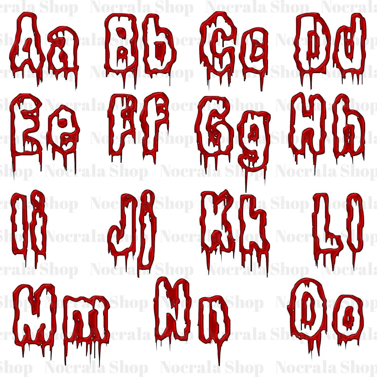 Red Blood Alphabet Clipart, Letters PNG Clipart, Horror Letter ...