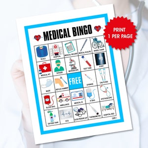 30 Printable Medical Bingo Cards, Doctor Bingo, Fun Grad Game, Nurse ...
