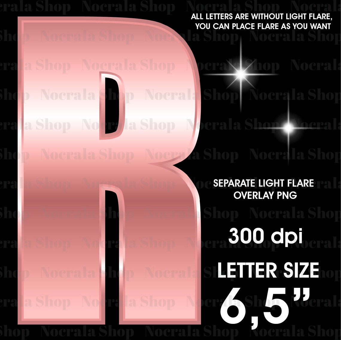 Rose Gold Metallic Alphabet Clipart Rose Gold Foil PNG Rose - Etsy
