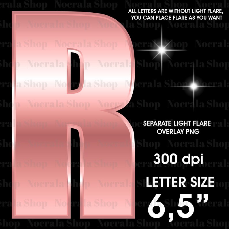 Rose Gold Metallic Alphabet Clipart, Rose Gold Foil PNG, Rose Gold ...