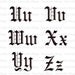 Gothic Black and Red Alphabet Clipart, PNG (digital Download) - Etsy