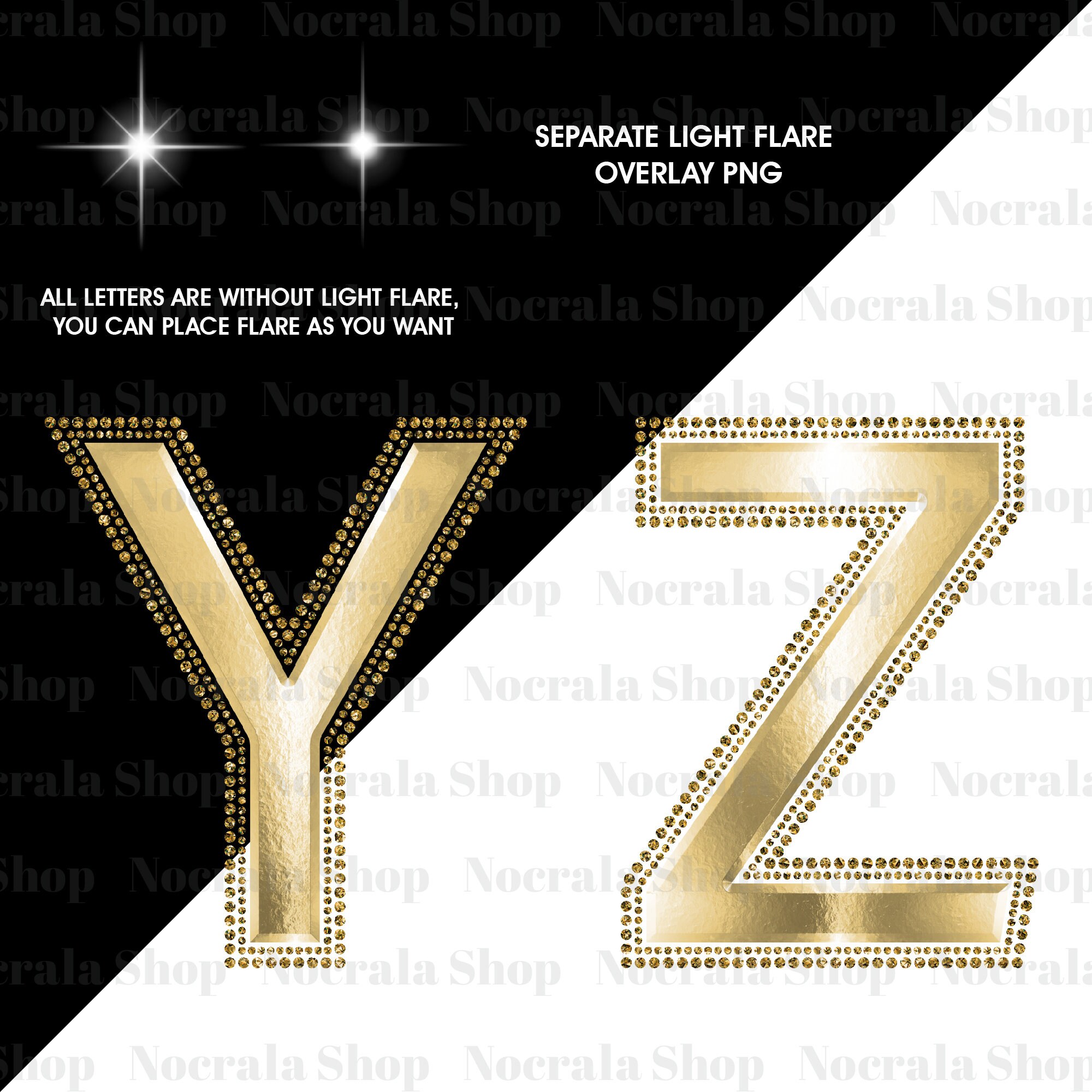 Gold Satin and Diamond Alphabet Clipart, PNG Digital Clip Art, Gold Diamond Letters Clipart ...
