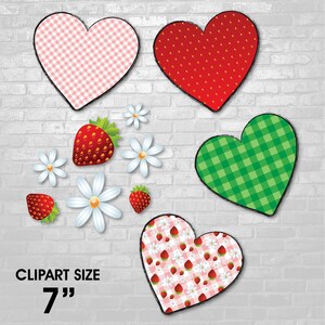 4 Strawberry Alphabets Clipart, PNG Digital Clip Art, Strawberry ...