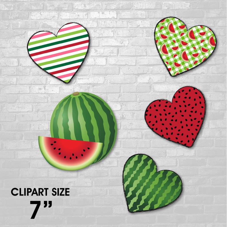 Watermelon Alphabet Clipart, Summer Letters Bundle (PNG Digital Clip ...