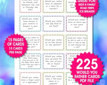 225 Would You Rather Questions for Kids, Icebreaker Game, Conversation ...
