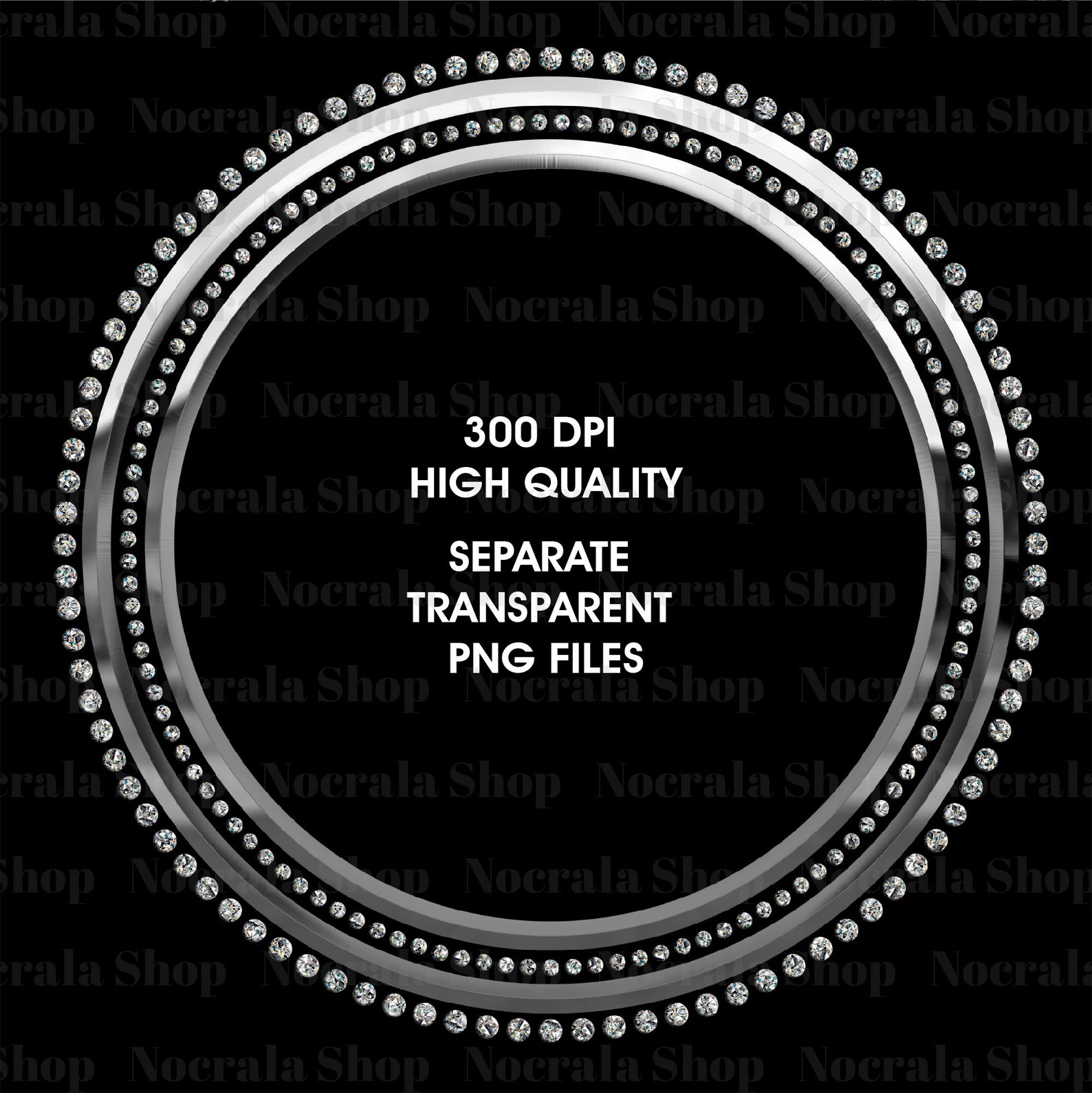 Diamond & Silver Frames Clip Art, Luxury PNG (digital Download) - Etsy