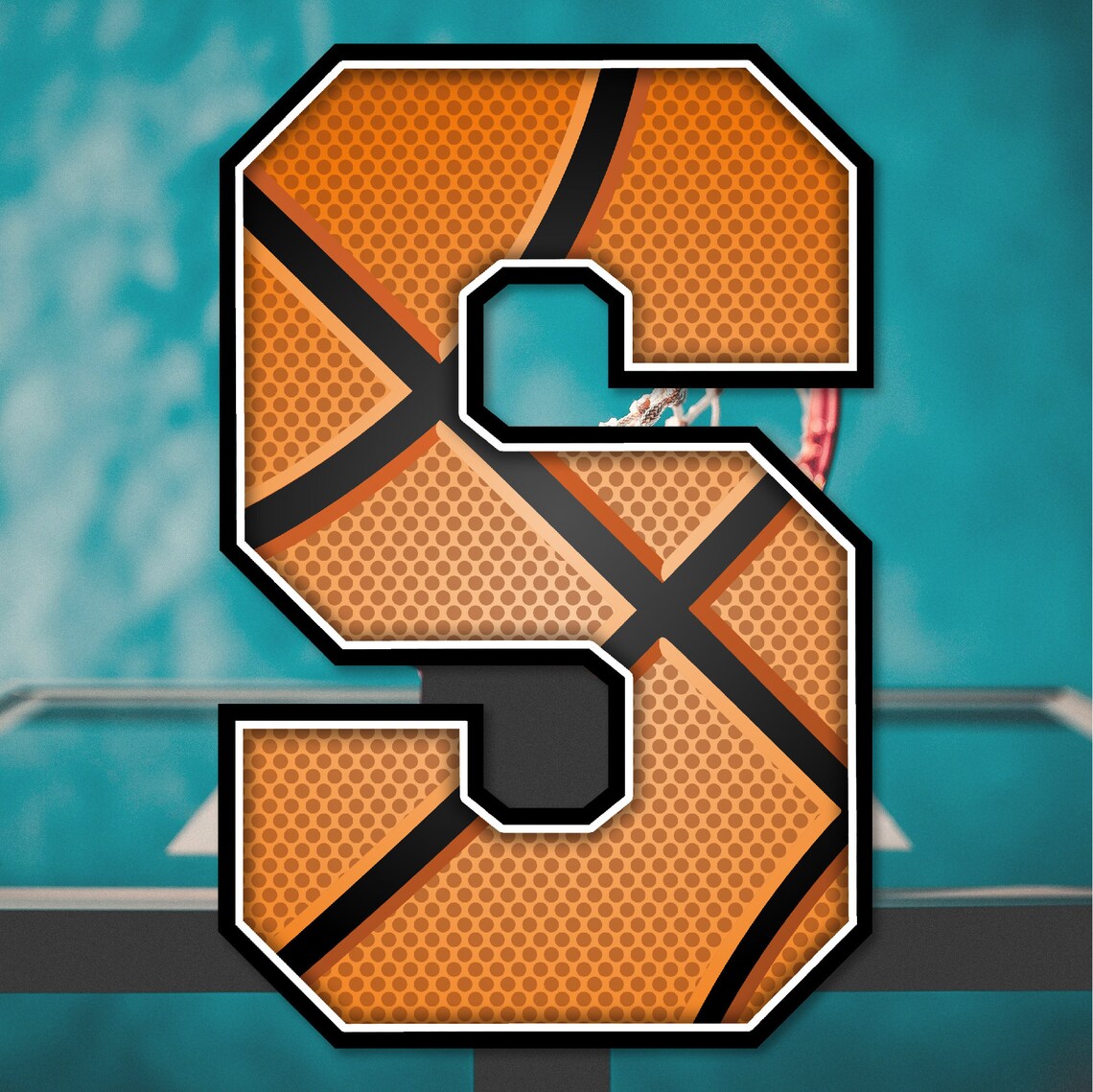 Basketball Alphabet Clipart, PNG Digital Clip Art, Basketball Letters ...