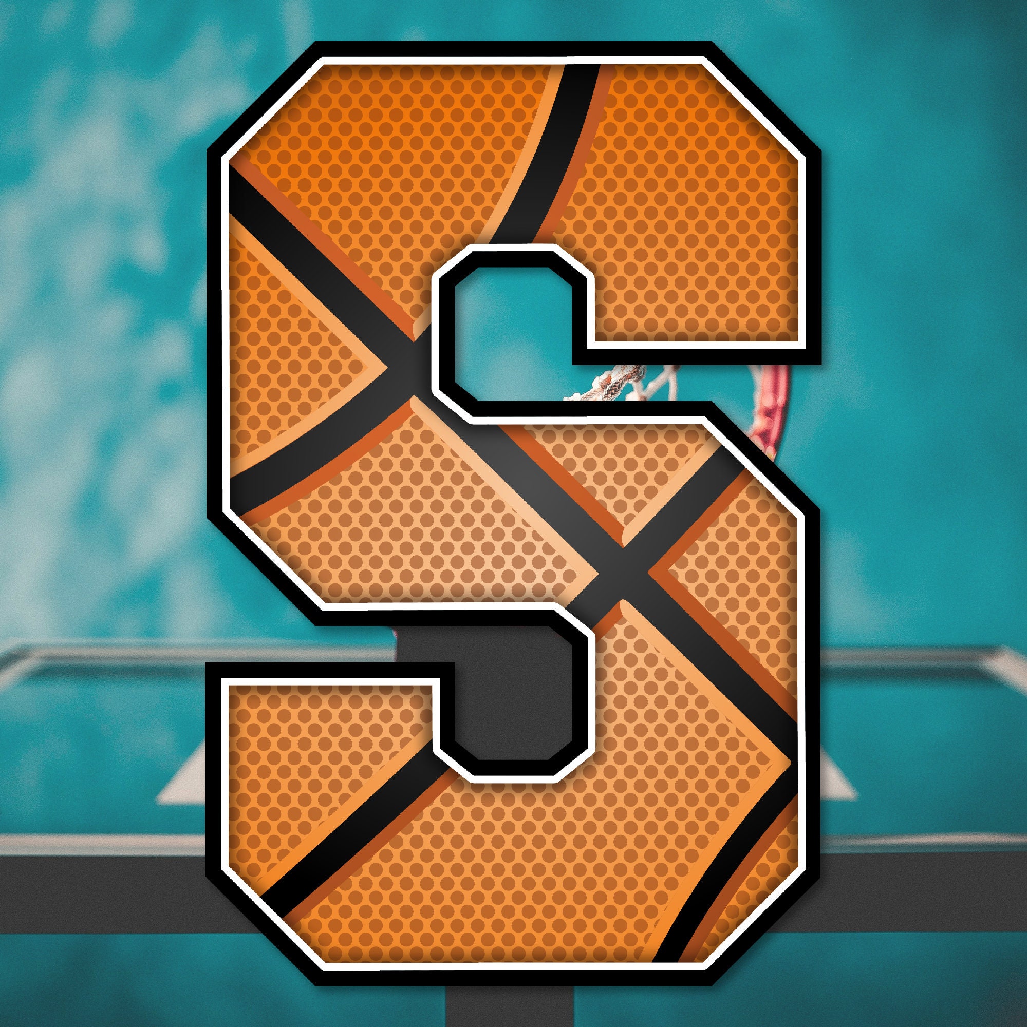 Basketball Alphabet Clipart, PNG Digital Clip Art, Basketball Letters ...