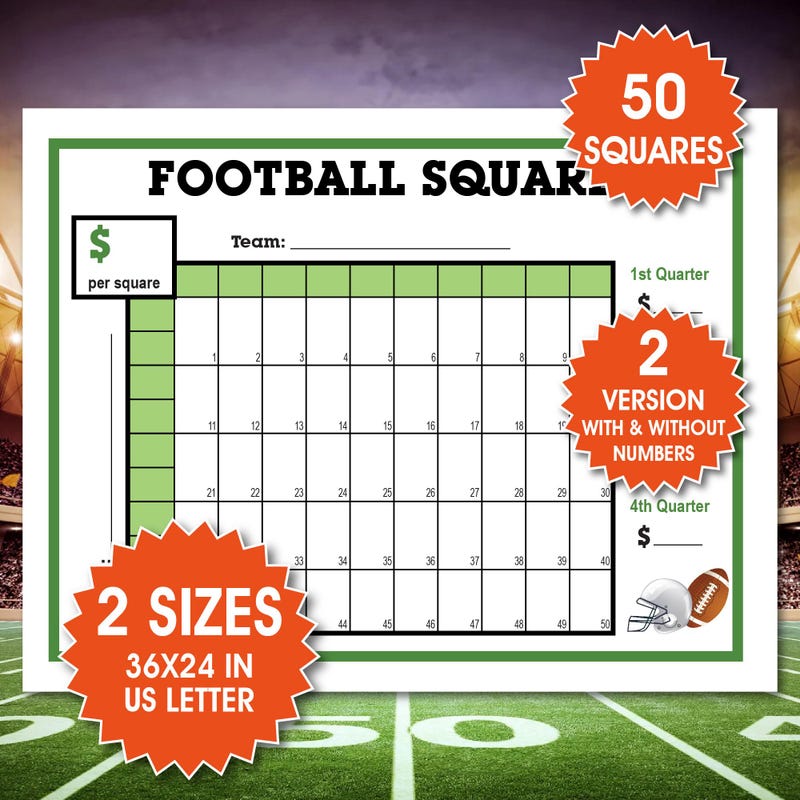 Super Bowl Square Boards - Etsy