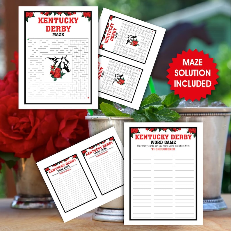 7 Printable Kentucky Derby Party Games, Kentucky Derby Trivia Games ...
