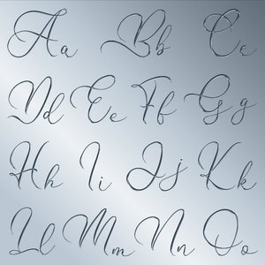 Blue Chrome Cursive Alphabet Clipart, PNG Clip Art, Blue Chrome Cursive ...