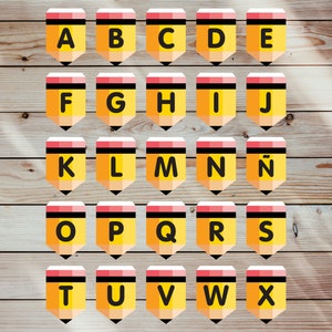 Pencil Printable PDF Banner, Classroom Banner, Colorful Classroom Decor ...