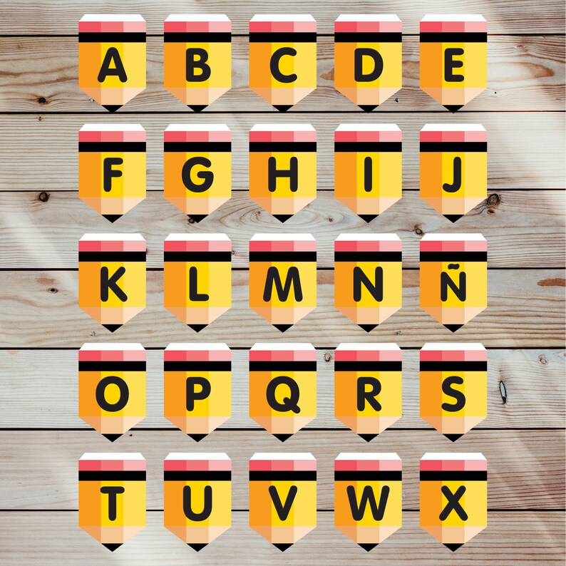 Pencil Printable PDF Banner, Classroom Banner, Colorful Classroom Decor ...