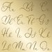 Gold Chrome Cursive Alphabet Clipart, High Shine PNG Letters (digital ...