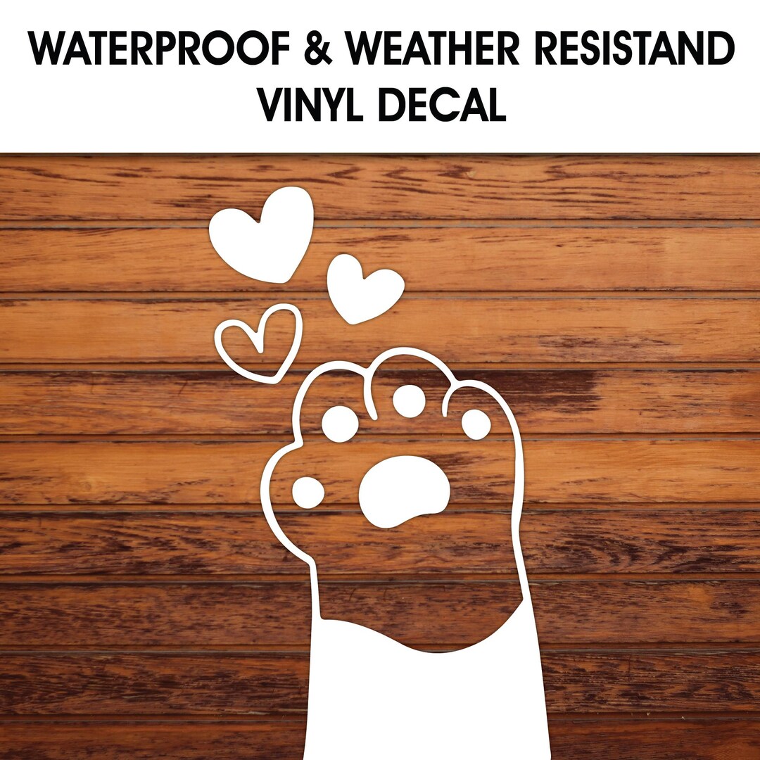 Peeking Cat Paw Decal, Cute Cat Paw Sticker, Cat Car Decal, Cat Vinyl ...