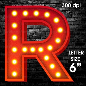 Red Marquee Alphabet Clipart, Marquee Letters & Numbers, PNG Clipar ...
