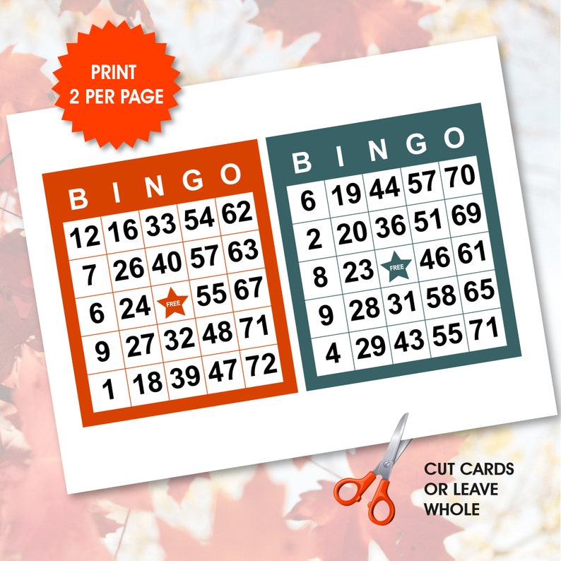Autumn Colors Bingo, 300 Cards, Fall Party Game (PDF Download) - Etsy