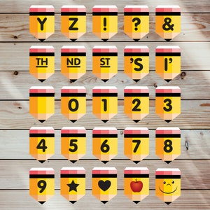 Pencil Printable PDF Banner, Classroom Banner, Colorful Classroom Decor ...