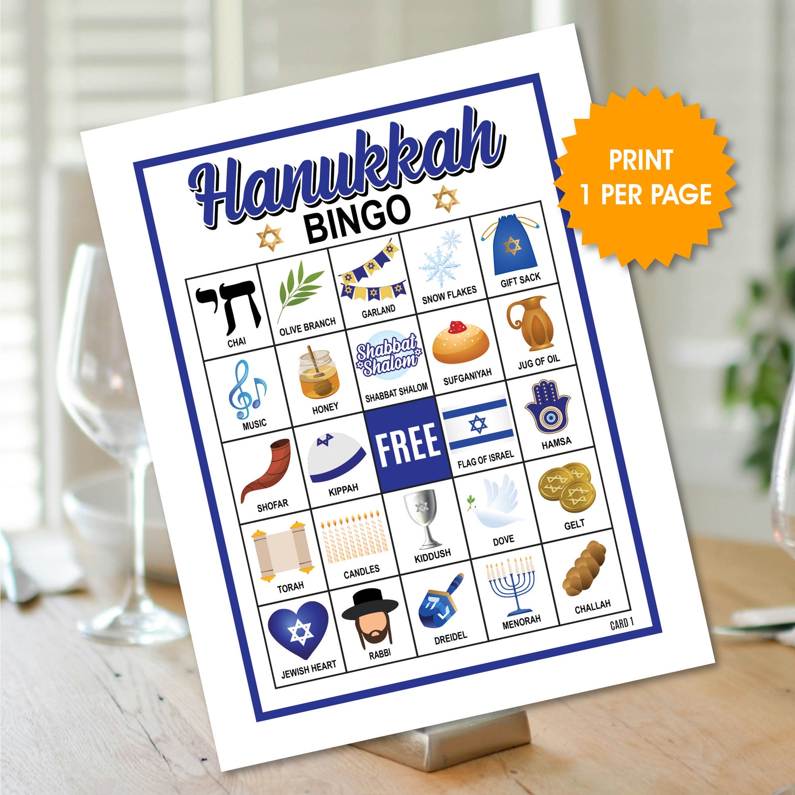 40 Hanukkah Bingo, Hanukkah Bingo Cards, Hanukkah Activity, Chanukah ...