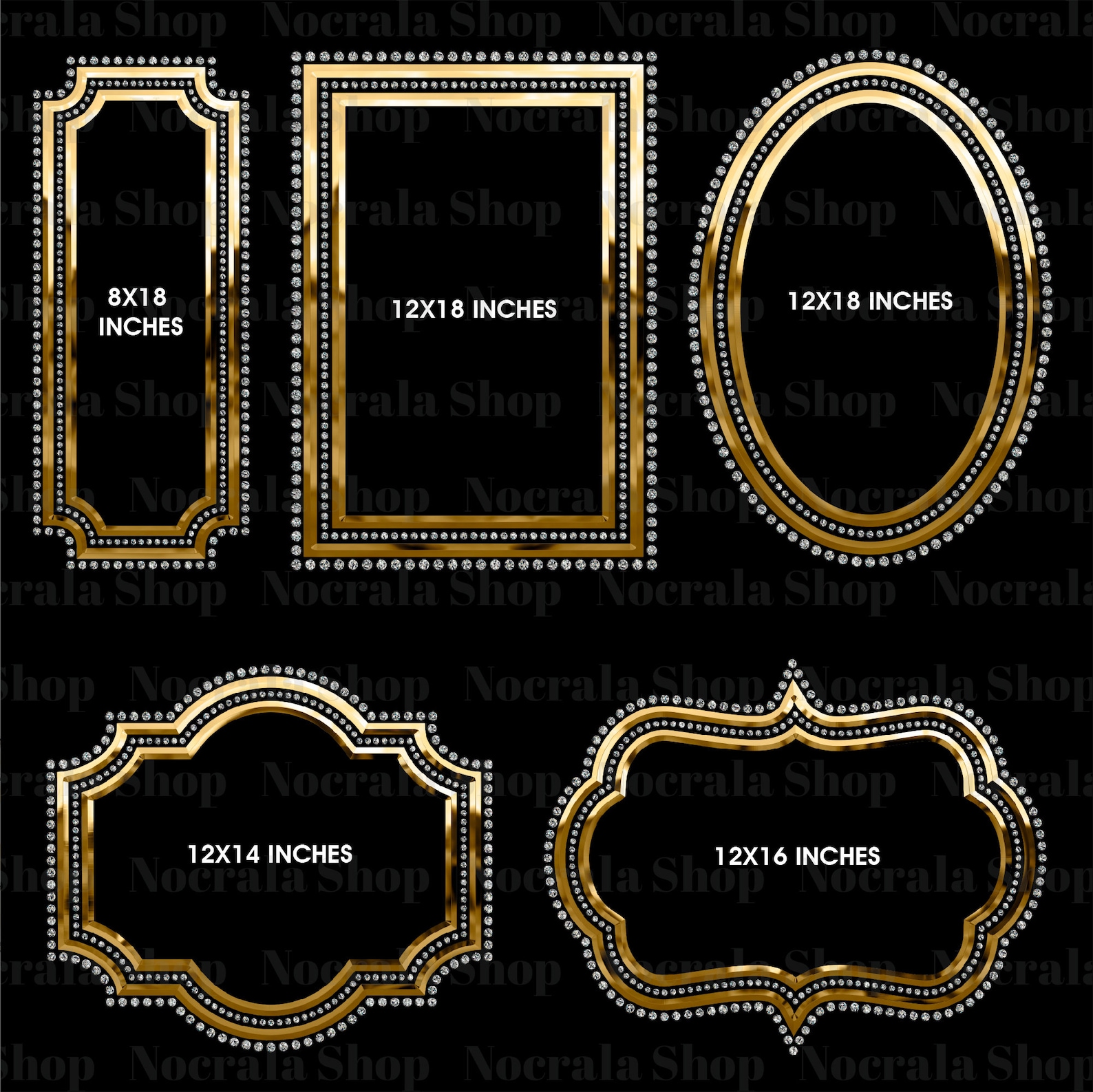 10 Gold and Diamonds Frames Clip Art, Gold Frames, Large Frames Png ...