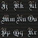 Gothic Silver Alphabet Clipart, PNG Digital Clip Art, Silver Gothic ...