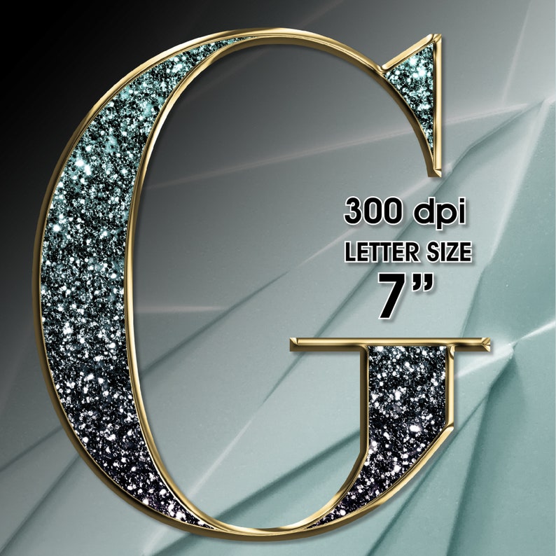 Blue Glitter Glam Alphabet Clipart PNG Digital Clip Art Blue - Etsy
