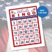 100 Patriotic Bingo Cards, 1, 2, or 4 per Page, 4th of July Game ...
