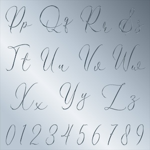 Blue Chrome Cursive Alphabet Clipart, PNG Clip Art, Blue Chrome Cursive ...