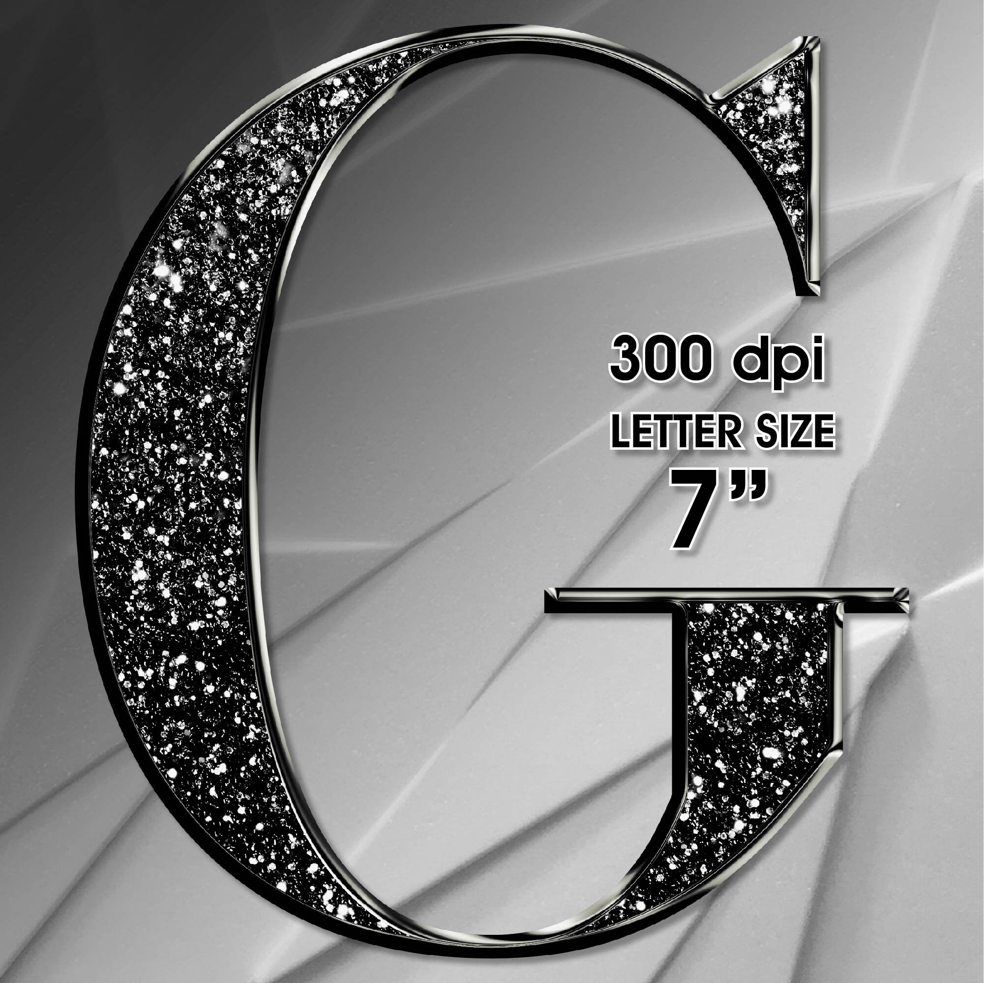 Black Glitter Glam Alphabet Clipart PNG Digital Clip Art - Etsy